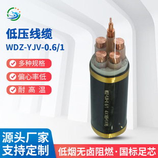 聚智龙国标铜芯低烟无卤阻燃电力电缆WDZ-YJV-0.6/1 4*185+1*95-阿里巴巴