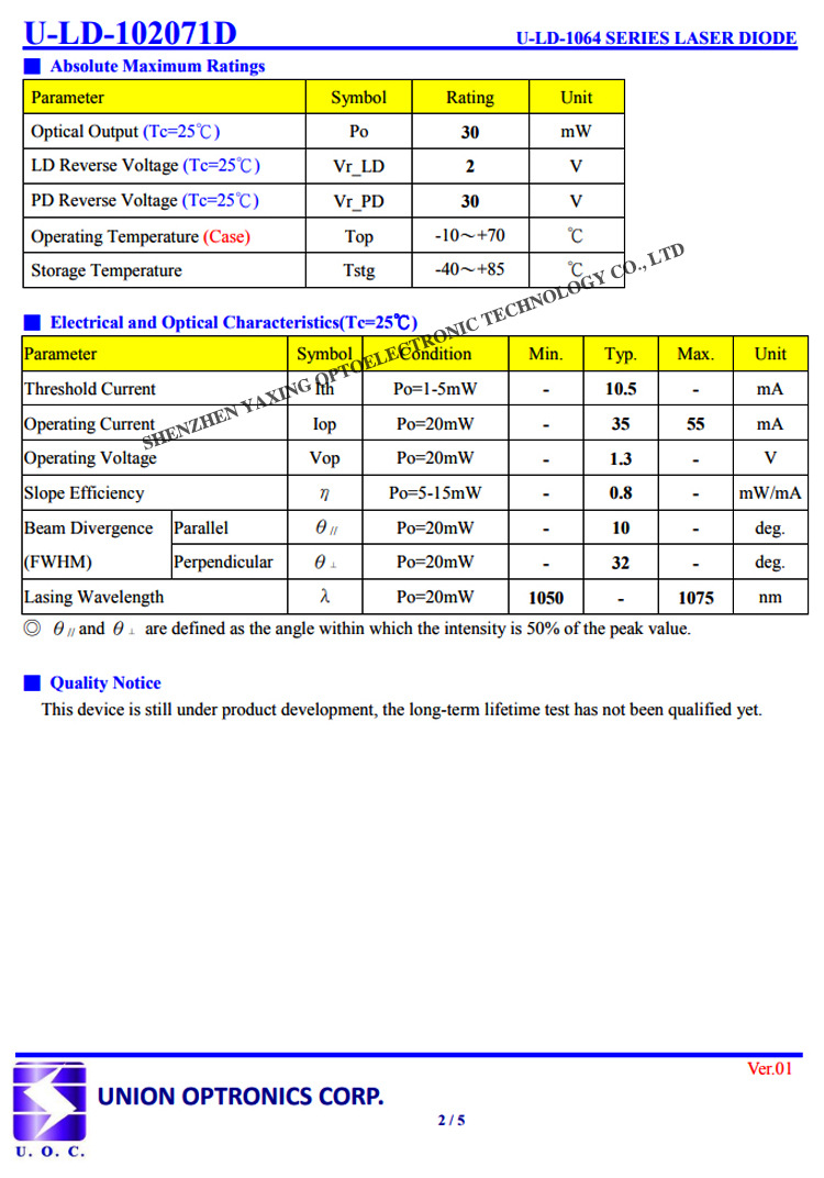 原装1064nm20mW 30mW 长波段红外激光二极管 TO56 U-LD-102071D-阿里巴巴