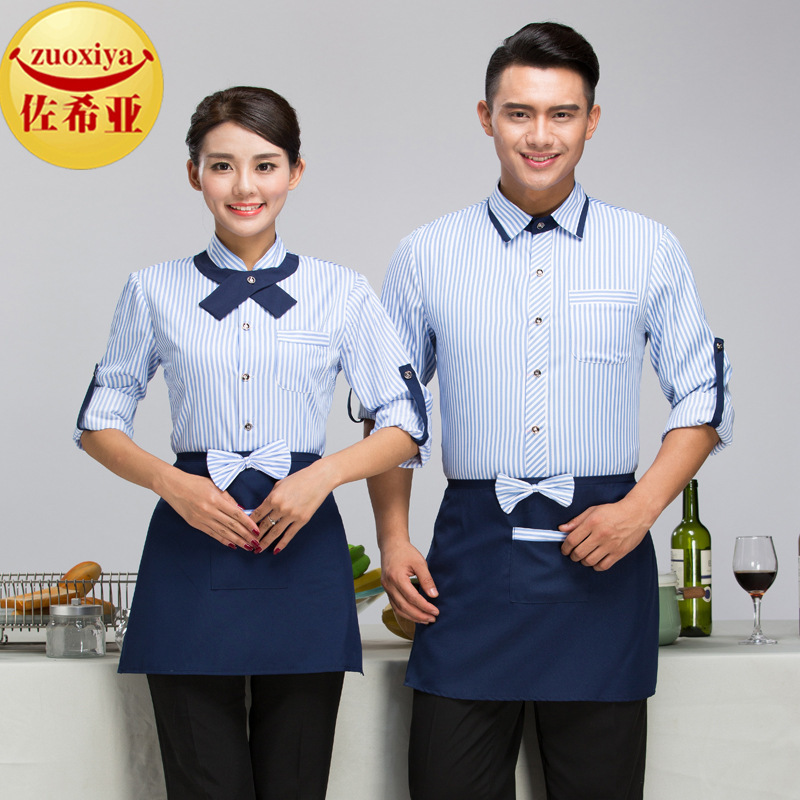 Hotpot restaurant waiter overalls short-sleeved summer wear female ...