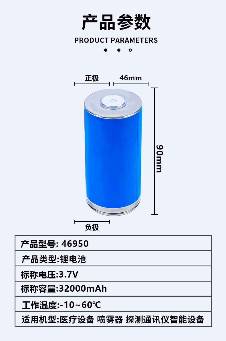 46950电池亿纬锂能大容量32000mah圆柱户外电源存储灯具锂电芯-阿里巴巴