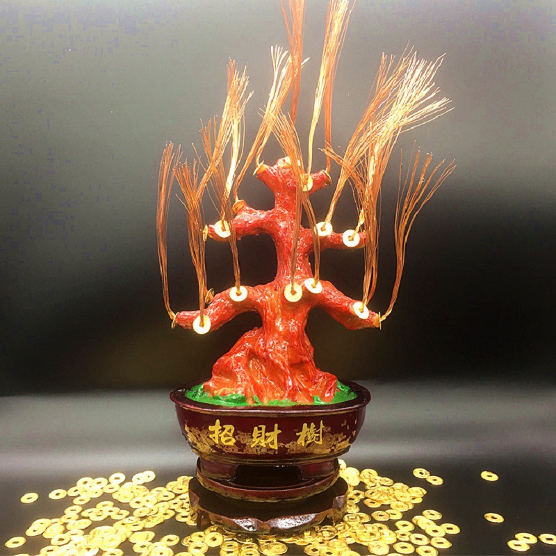 diy Woven Fortune Tree Money Tree Crafts Handmade String Chalcedony ...