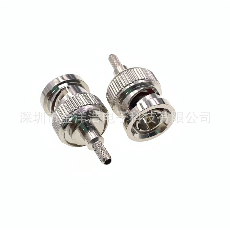 BNC公头连接器 75欧姆 适配RG179/SYV-75-1.5射频馈线 BNC-J-1.5-阿里巴巴