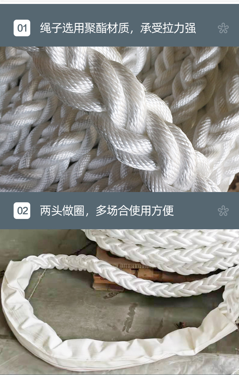 高强度船用缆绳 8股锦纶高强丝船用缆绳 船用尼龙缆绳 八股缆绳-阿里巴巴