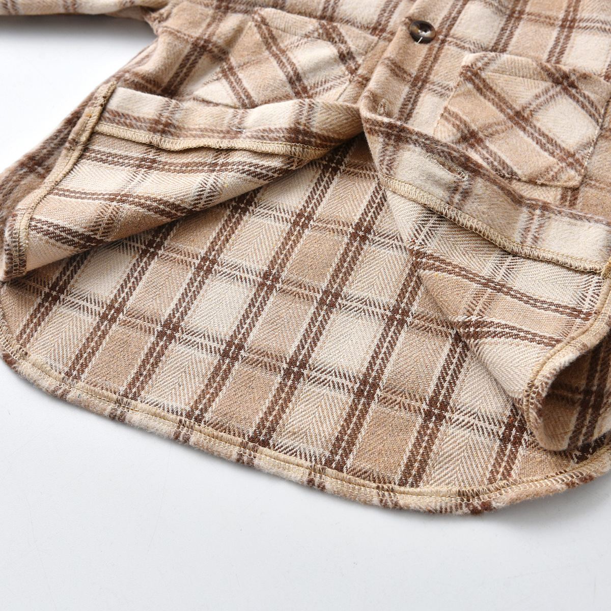 Wholesale 18M-6Y Toddler Boys Plaid Pockets Hooded Jack