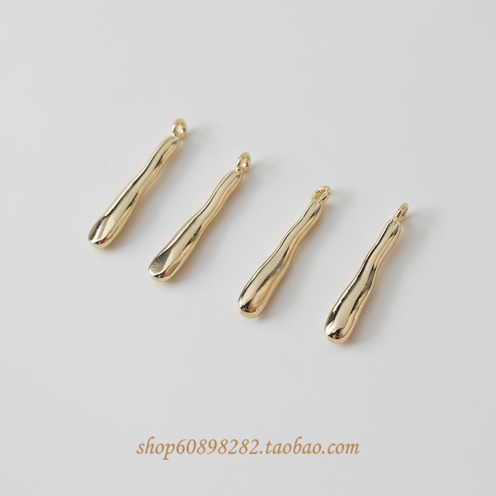 14K电镀真金保色简约长条流线型吊坠diy手作珍珠材料配件-阿里巴巴