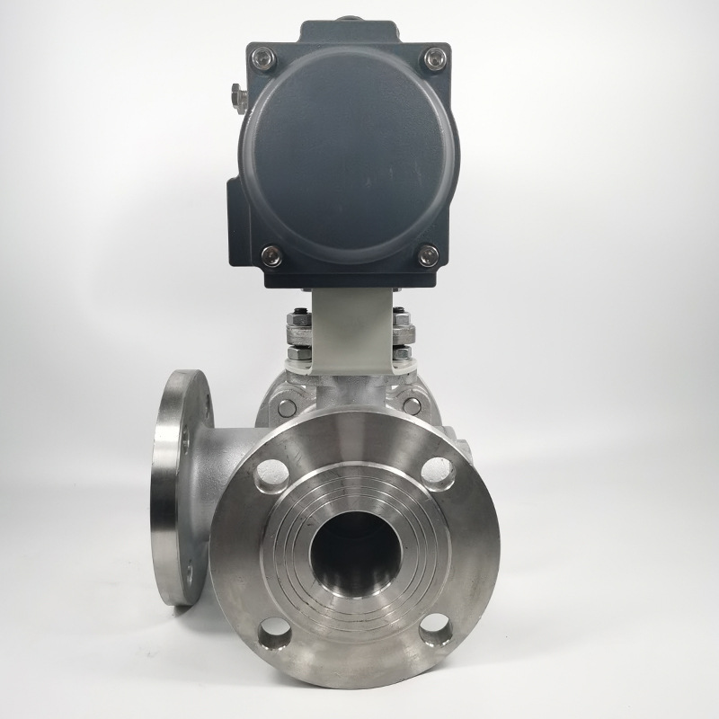 定制气动三通球阀 Q644F-16P不锈钢高平台气动三通球阀 型号齐全-阿里巴巴