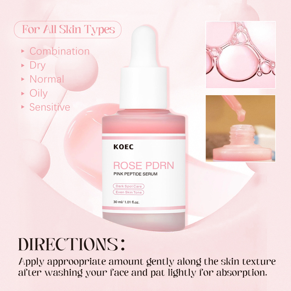 KOEC玫瑰多肽烟酰胺面部精华液补水保湿跨境Rose PDRN Pink Serum-阿里巴巴