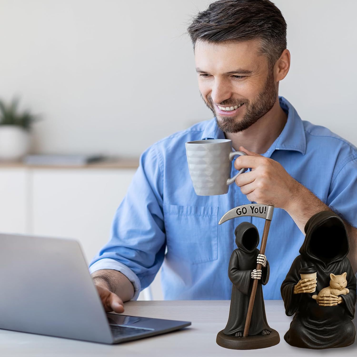 跨境新品Emotional Support Grim Reaper Figurine情感支持死神雕-阿里巴巴