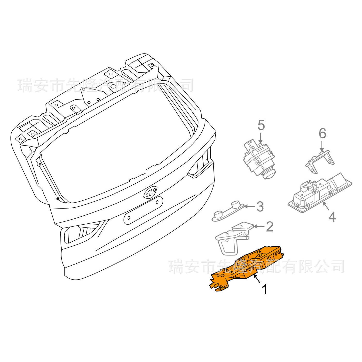 51247357112 汽车尾门锁扣适用宝 马5/G31 X1/F48 X1/F49 X3/G01-阿里巴巴