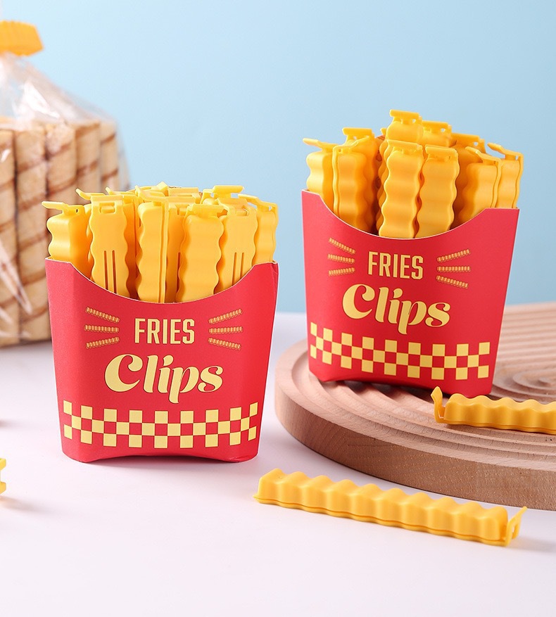 仿真薯条封口夹冰箱贴磁吸夹子零食密封夹食品小夹子塑料袋封口条-阿里巴巴