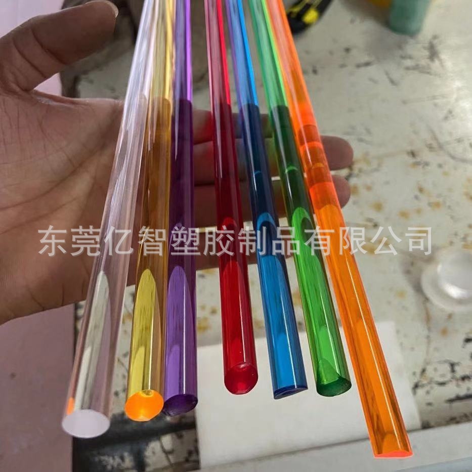 透明亚克力棒有机玻璃棒实心棒1-350mm 彩色亚克力棒水晶柱导光棒-阿里巴巴