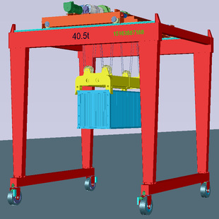 30吨40吨轮胎式集装箱龙门吊地面移动门式起重机-阿里巴巴