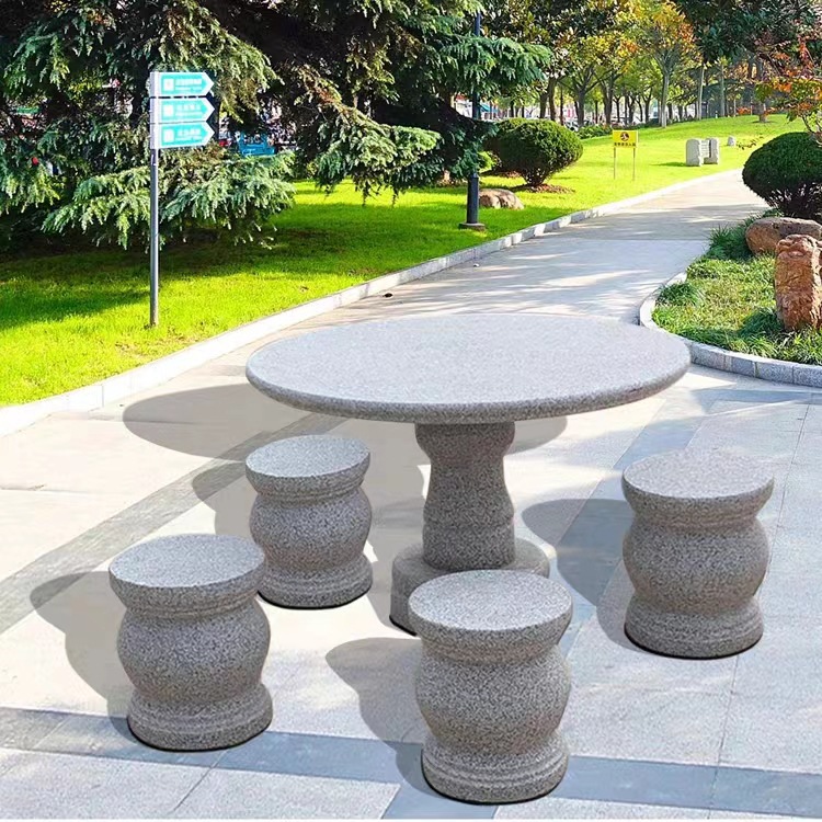 天然大理石石桌石凳别墅庭院花园户外仿古中式家用长凳长方形石桌-阿里巴巴