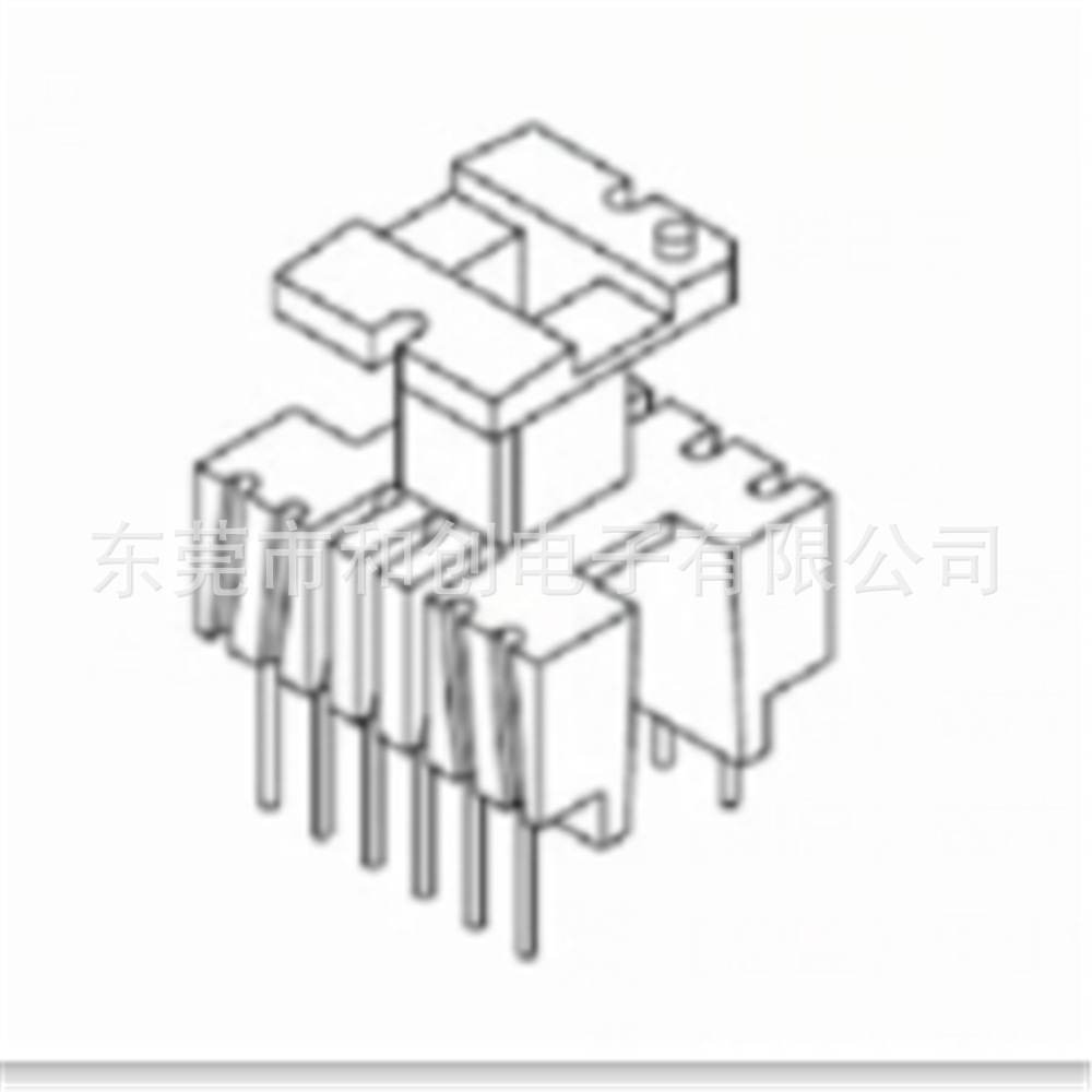 EE16变压器骨架EE16电木骨架EE1616加高挡板卧式骨架BOBBIN 4+6-阿里巴巴
