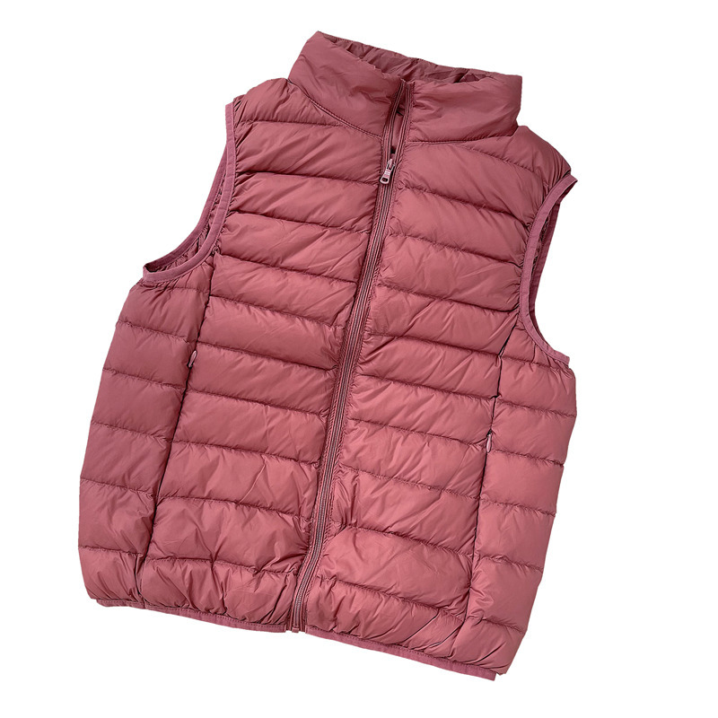 2023 Light Down Jacket Women's Vest Short Candy Color Casual All-match ...