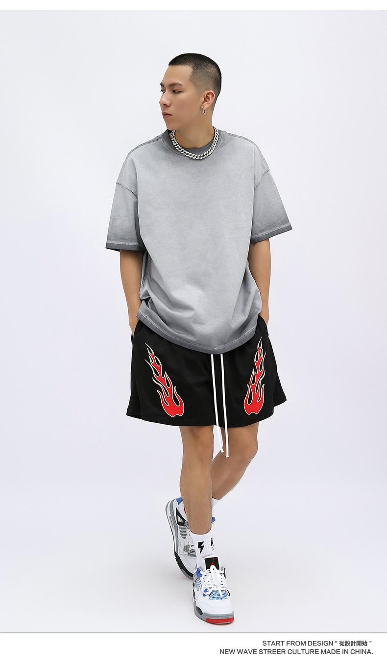 RFSD男装|重磅洗水工艺短袖t恤290g重磅潮牌t恤重工反炒圆领短袖-阿里巴巴