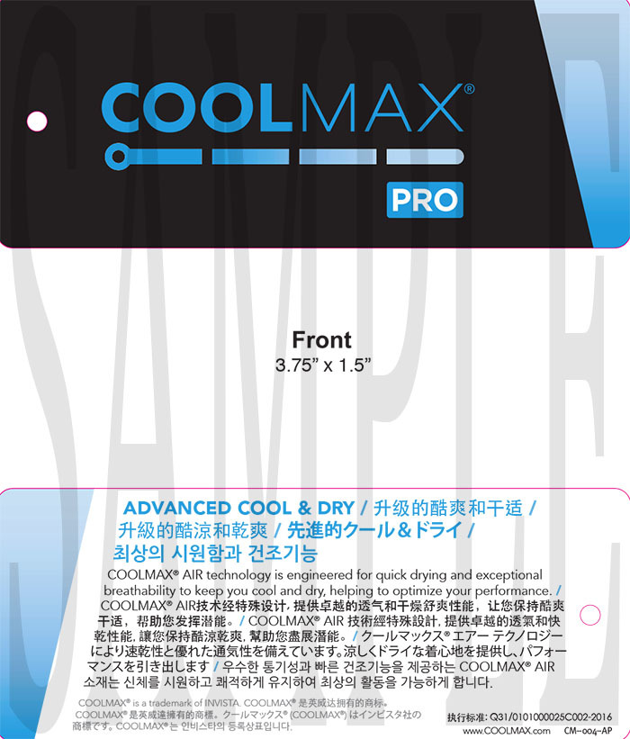 杜邦INVISTA英威达COOLMAX吊牌泉州森利单向导湿速干针织面料布料-阿里巴巴