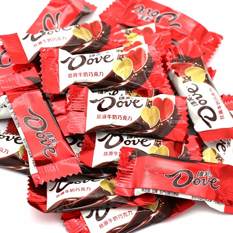 4.5g婚庆德芙红色巧克力散称500g丝滑牛奶DOVE喜庆装结婚喜糖零食-阿里巴巴