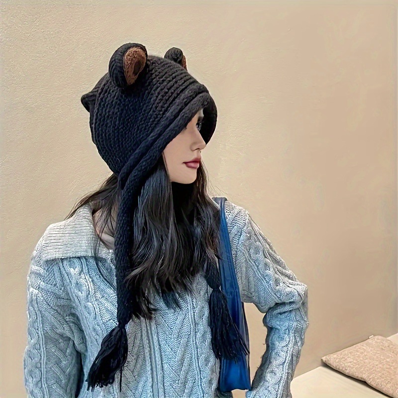 跨境外贸新款代发Hat for Women Cozy Winter Cap with Ear Flaps-阿里巴巴