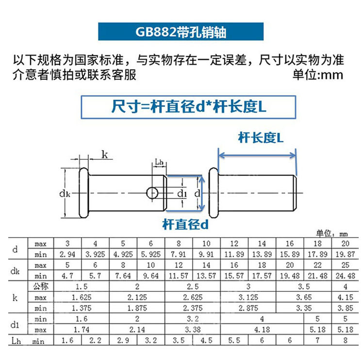 45钢淬火高强度GB882销轴 铁平头带孔销b型销轴T型销钉插销定位销-阿里巴巴