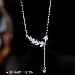 乾佳S925银 S999银树叶项链小众设计轻奢高级感气质2025新款爆款-阿里巴巴