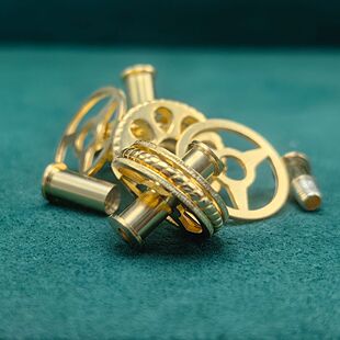 通体S925纯银镀18K金CNC工艺汉堡珠配件配饰批发搭配松石蜜蜡碧玉-阿里巴巴