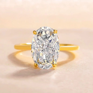 隆隆金新款S925银ins风高奢8*12mm椭圆8A高碳钻女戒指时尚高级-阿里巴巴