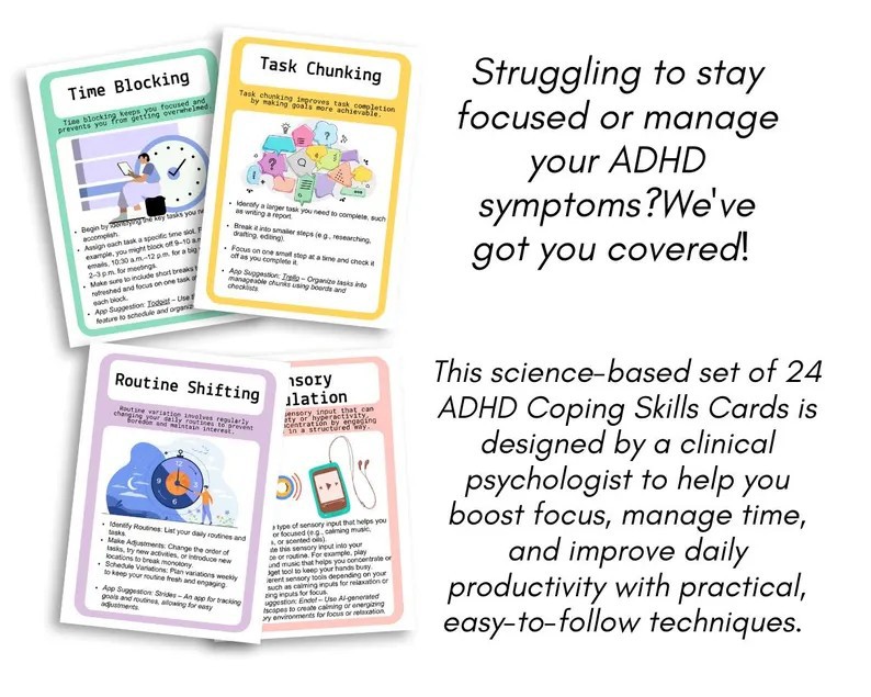 跨境亚马逊新品ADHD coping skills cards 问答卡片 应对技巧卡片-阿里巴巴
