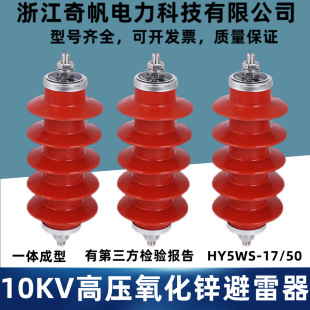10KV户外高压氧化锌避雷器HY5WS-17/50配电型绝缘户内高压柜防雷-阿里巴巴