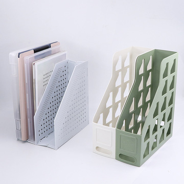 二联折叠文件栏 办公用品资料档案架 桌面置物架 塑料文件框收纳-阿里巴巴