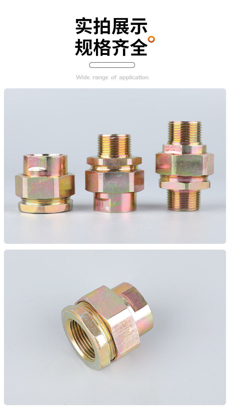 国标BHJ防爆活接头G3/4飞浦防爆内外丝碳钢DN20对丝外螺纹活接头-阿里巴巴