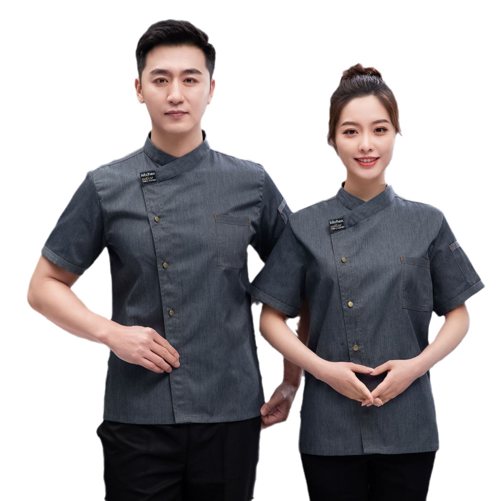 Chef's Clothing Short-sleeved Summer Breathable Thin Men's Catering ...