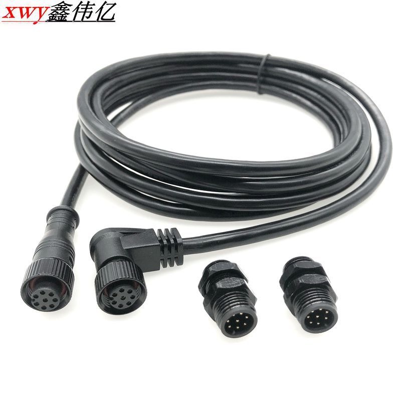 Industrial Waterproof Connector with Wire 4/5/8Pin Flow Meter Sensor ...