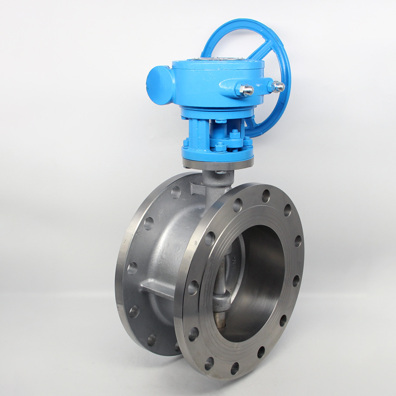 304不锈钢蜗轮法兰蝶阀D343W/H-10P/16P三偏心硬密封涡轮蝶阀DN80-阿里巴巴