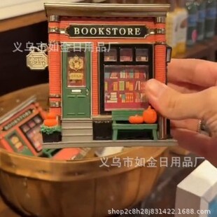 跨境新品Micro Night Light Bookstore微型夜灯书店氛围摆件-阿里巴巴