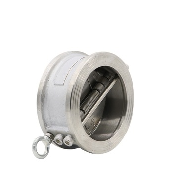 H76W-16P不锈钢蝶形止回阀 对夹双瓣旋启式止回阀DN50 80 100 200-阿里巴巴