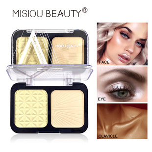 MISIOU BEAUTY二色 幻彩高光蜜粉饼 立体修容遮瑕防水持久-阿里巴巴