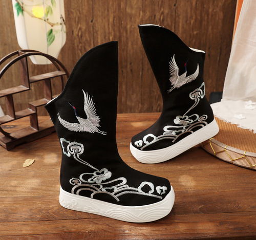 Men's Ancient chinese folk costume hanfu boots Increased Song han tang ...