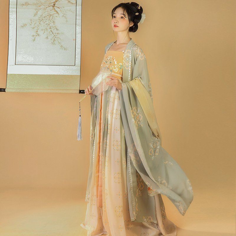 Adult hanfu female 2022 new art myrobalan skirt is a type of big sleeve ...