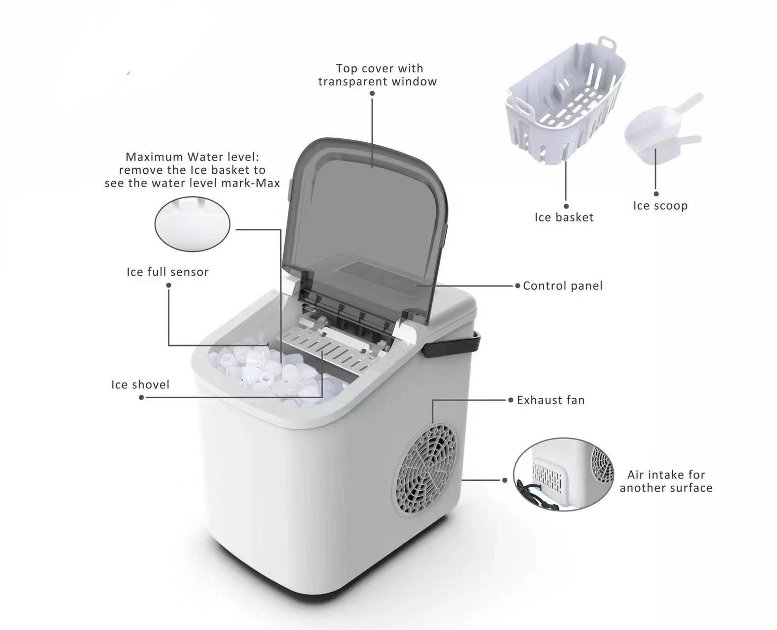 制冰机跨境家用小型子弹头圆冰迷你ice maker machine110V 外贸-阿里巴巴