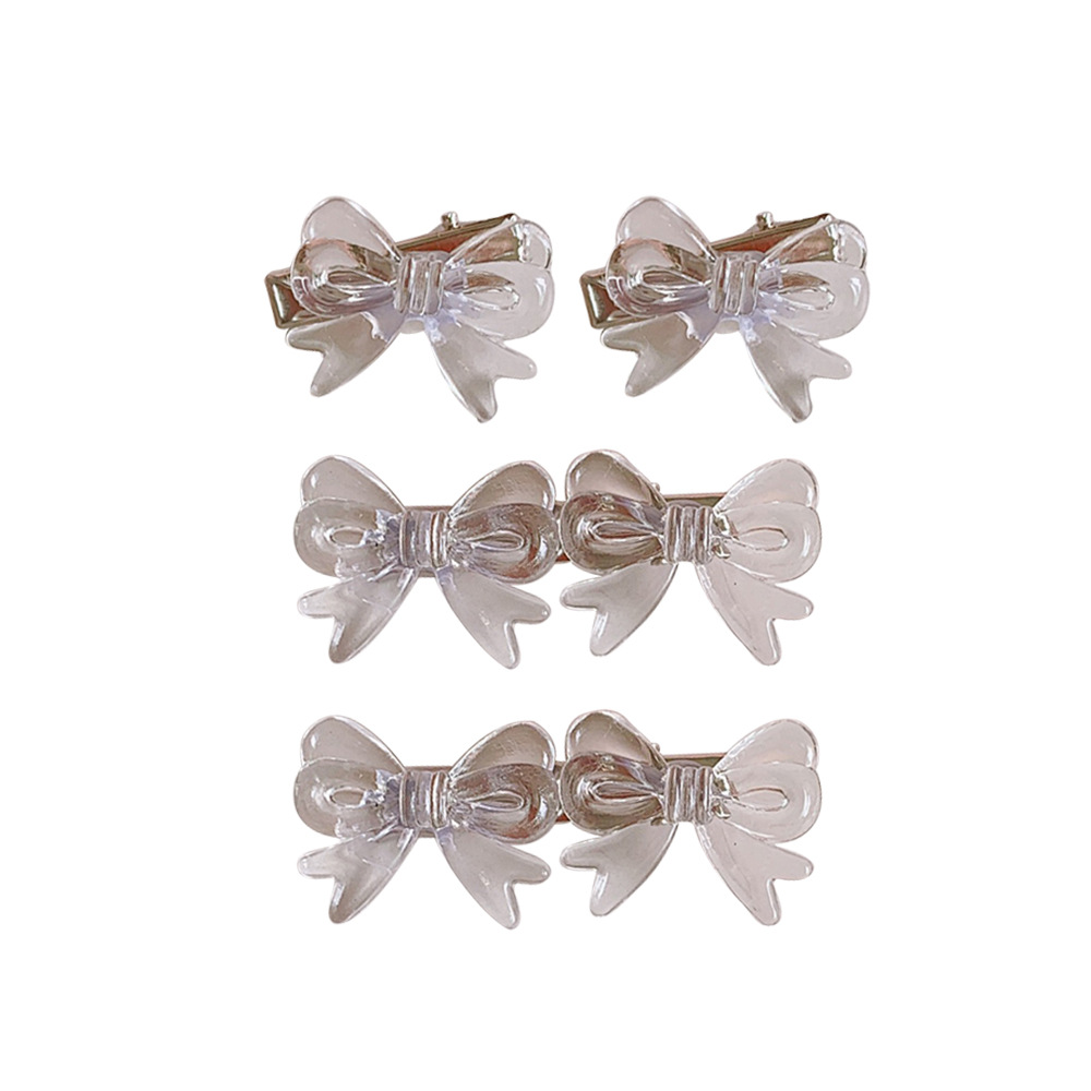Supply Transparent Bow Barrettes Sweet Girls' Hair Accessories Ins ...