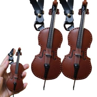亚马逊创意新品Cowhide cello key chain 纯手工牛皮大提琴钥匙扣-阿里巴巴
