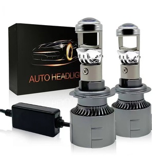 厂家批发H4 A80汽车led大灯鱼眼远近光一体外置LED小透镜摩托车灯-阿里巴巴