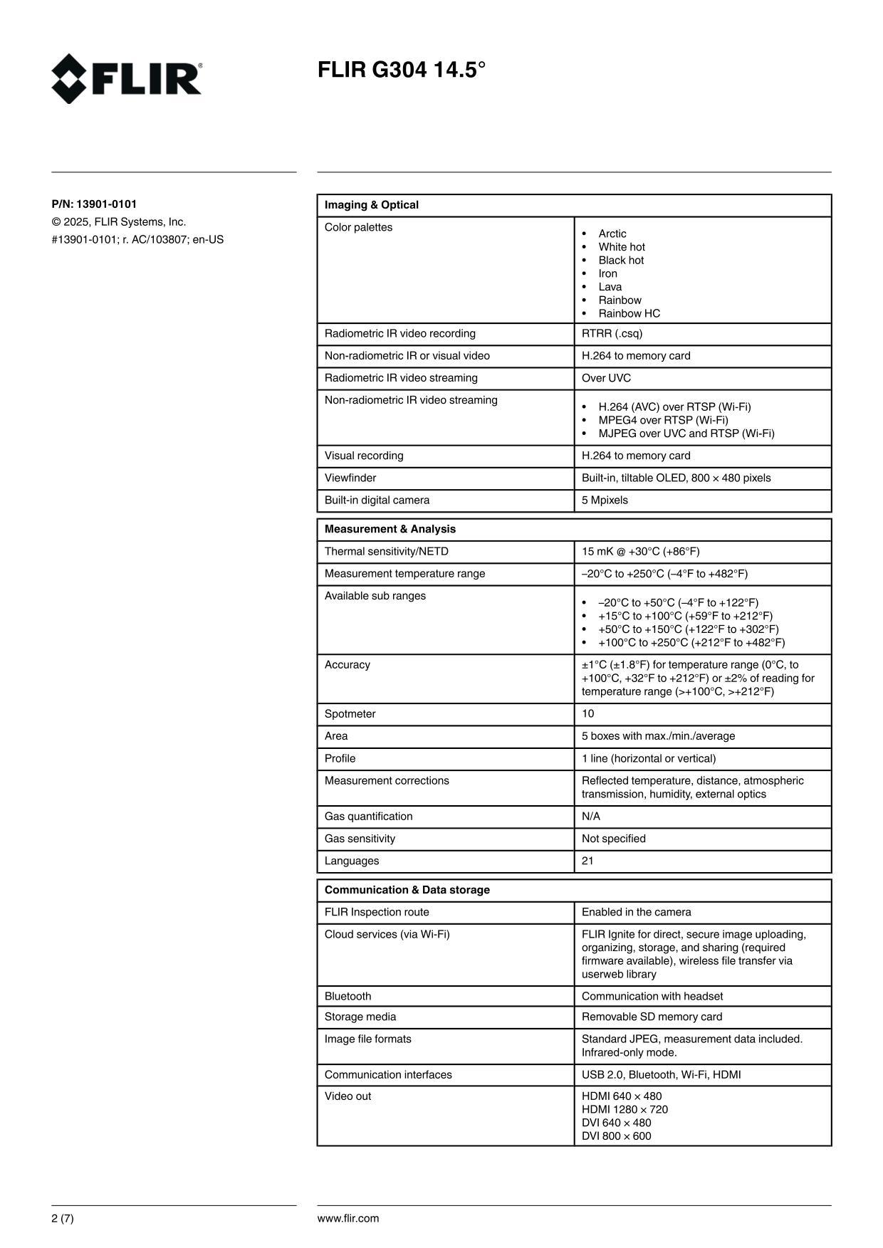 菲力尔FLIR G304制冷剂氢氟烃检测专用光学气体成像热像仪高精度-阿里巴巴