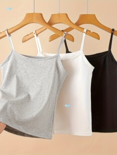 3pcs Women'S High Elastic Tank Tops U Neck Sleeves Basic-阿里巴巴