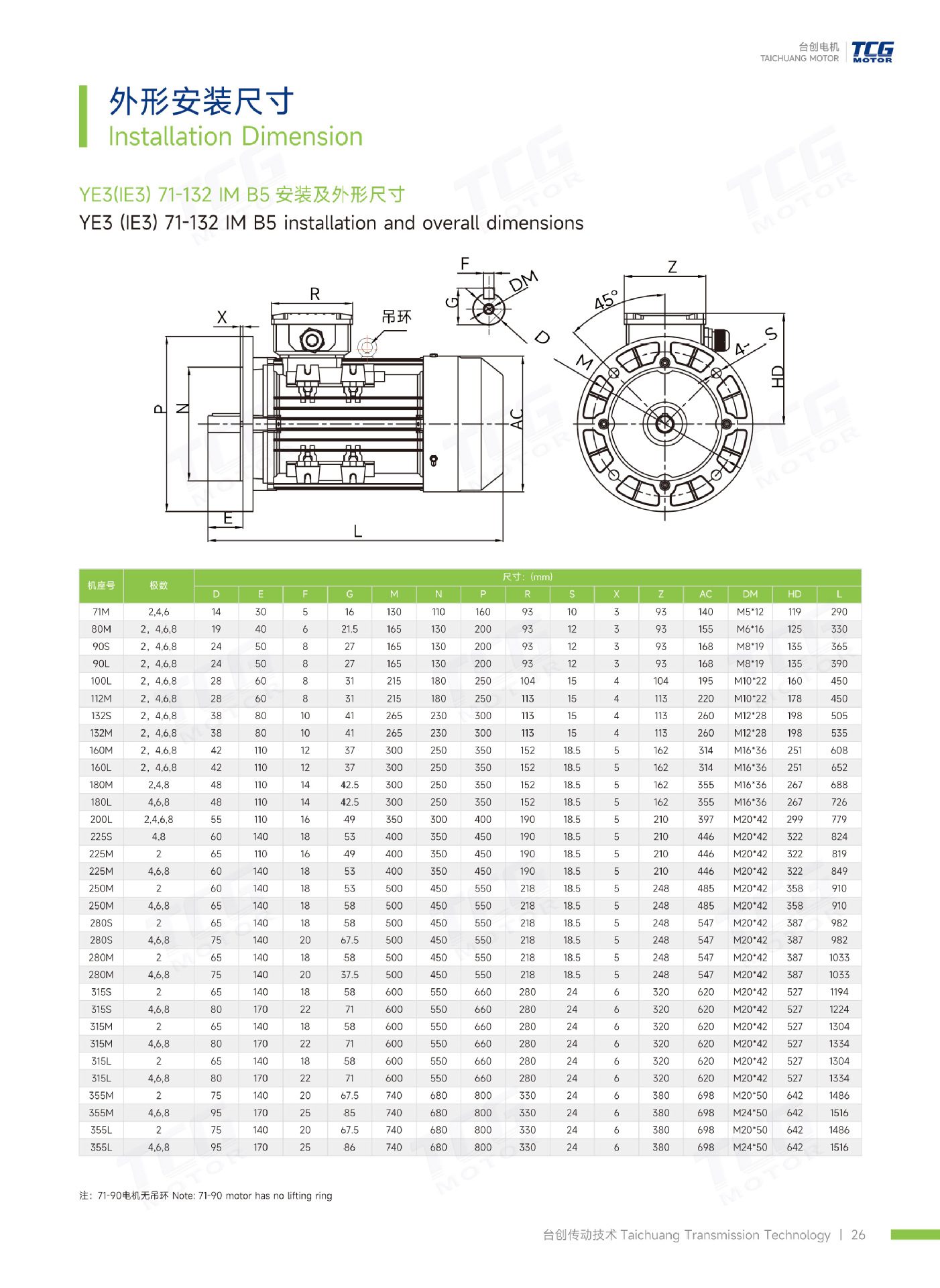 广东台创电机 YE3 71M2-4 380V异步电动机 0.37w机械设备电机械-阿里巴巴
