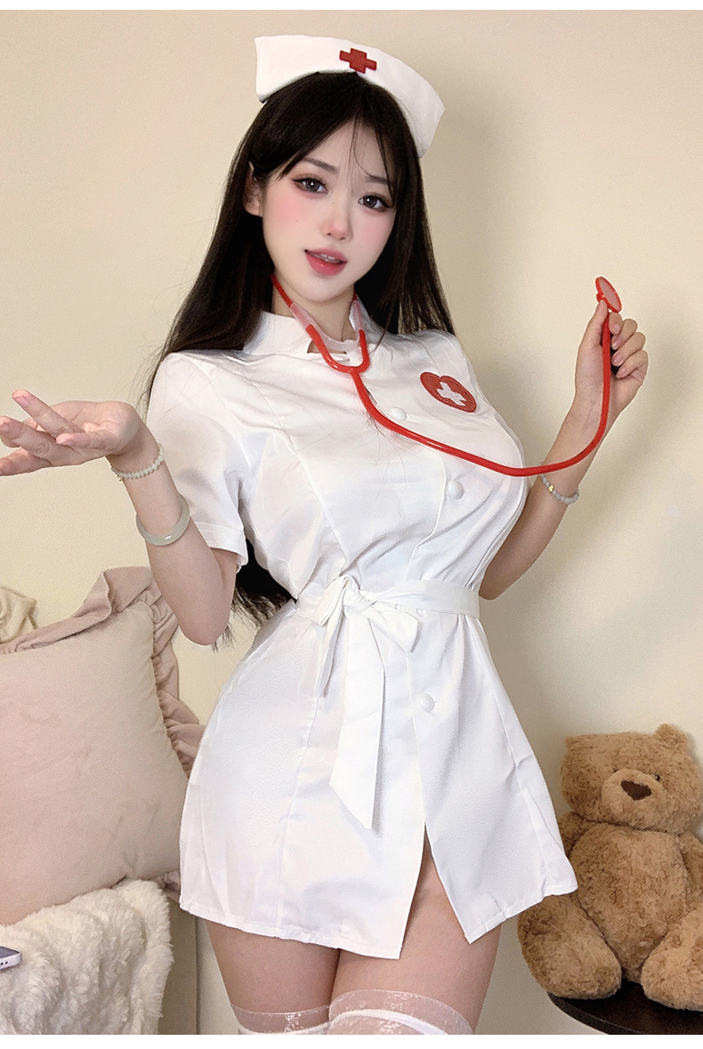 橘火性感情趣护士制服蕾丝纯欲内衣情调火辣睡衣qqny诱惑cos修身-阿里巴巴