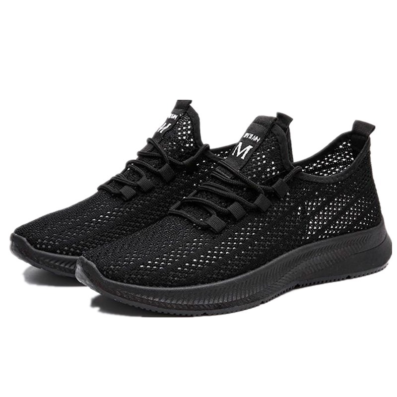 New Men's Shoes summer breathable thin hollow sports running mesh shoes ...