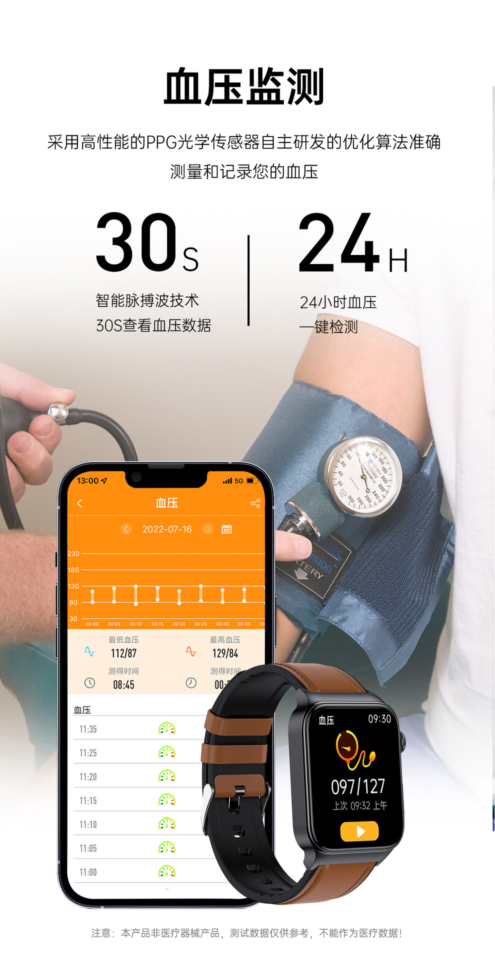 2025新款E500智能跨境手表ECG+PPG体温血氧心电带1.83高清屏-阿里巴巴