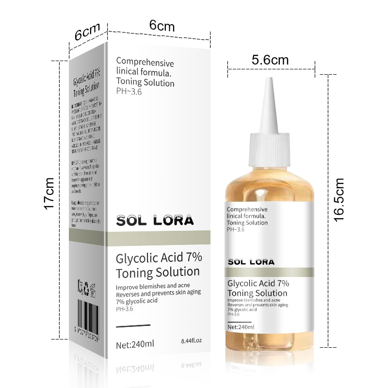 SOL LORA乙醇酸7%爽肤水祛痘淡化痘印闭口粉刺皮肤滋润嫩肤化妆水-阿里巴巴